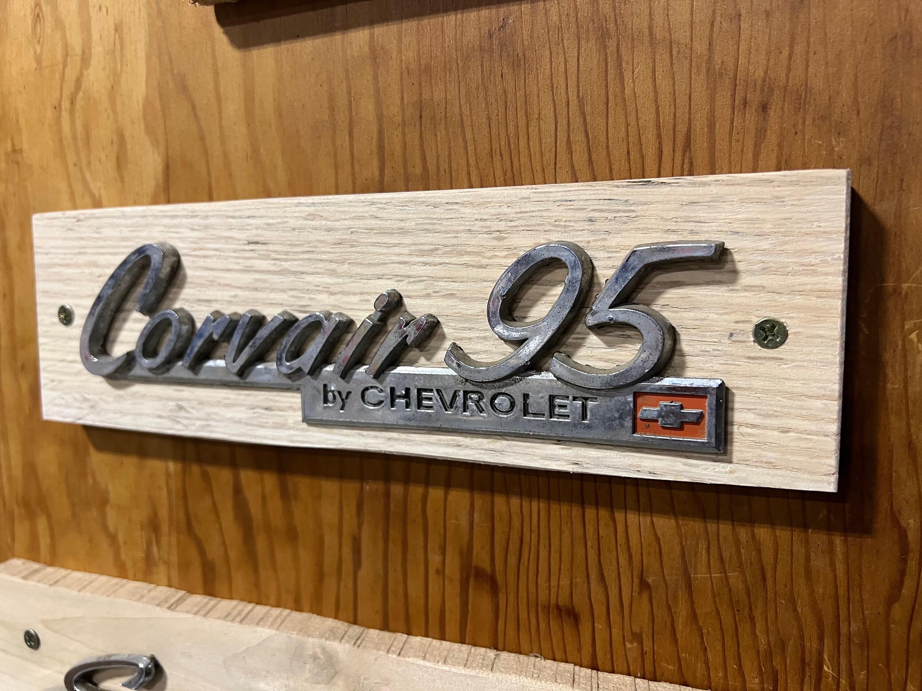 Chevrolet Corvair 95 Chrome Emblem Wall Art Garage Shop Man Cave - Etsy