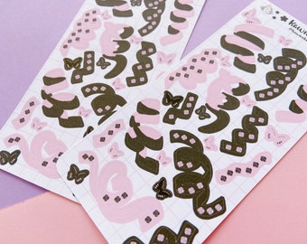 Black Korean Sticker - Etsy