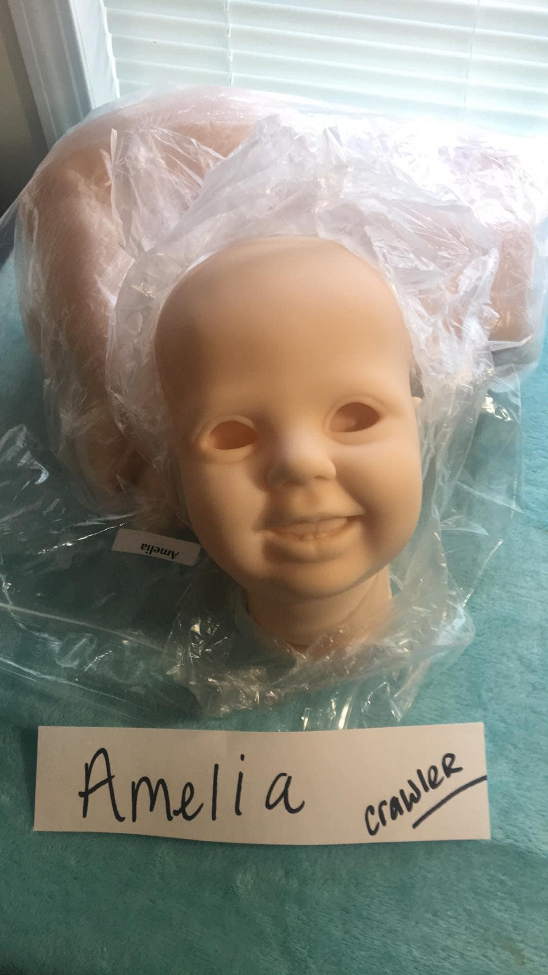 Blank Vinyl Amelia 10 Month Old (25" Reborn Doll Kit) Crawler With ...