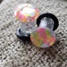 PAIR 80s Themed Plugs Gauges Plugs and Tunnels Magnified Glitter Plugs ...
