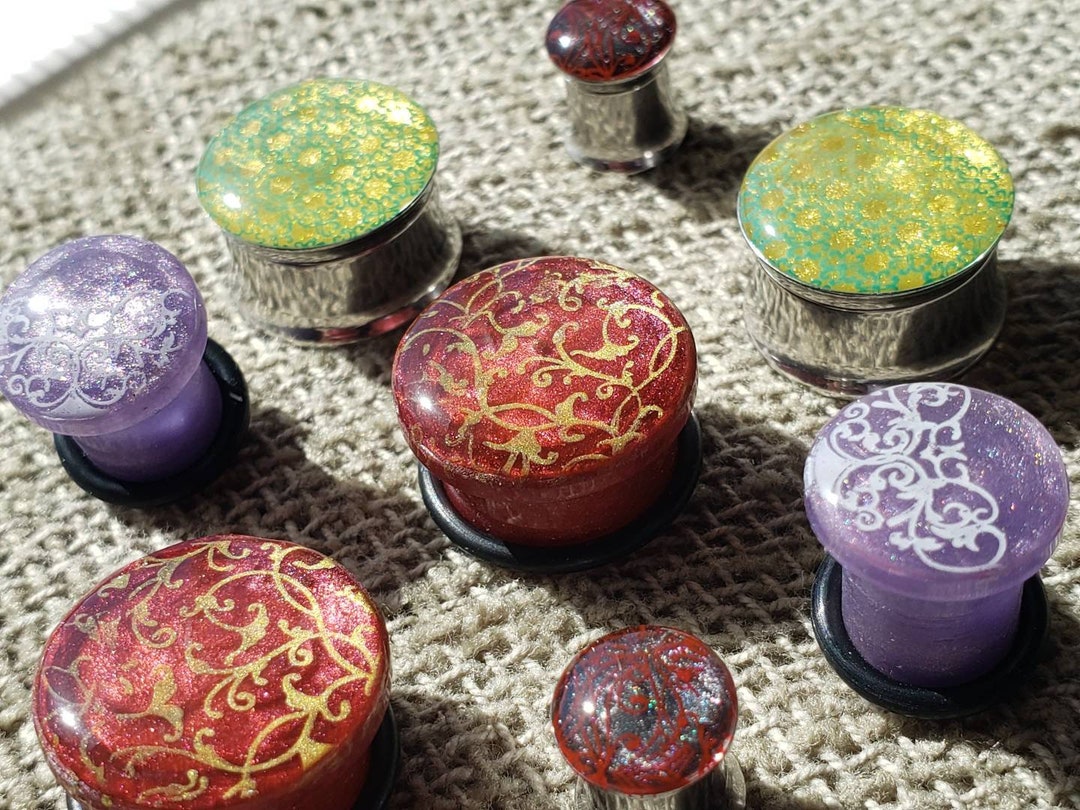 PAIR Patterned Plugs Gauges Acrylic Plugs Custom Plugs and Tunnels ...