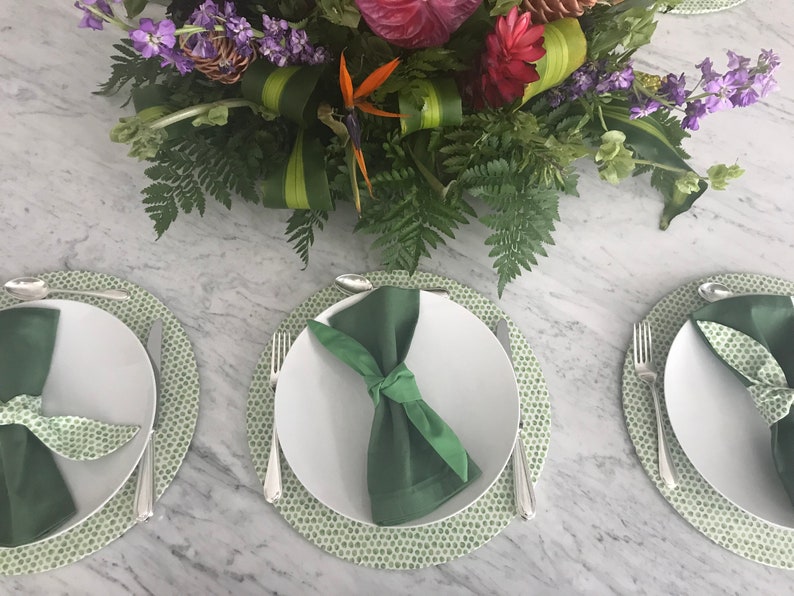 Round Chargers Placemat Charger Table Decor Fabric - Etsy