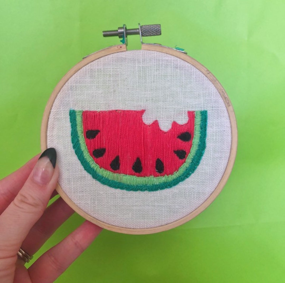 Watermelon Embroidery Hoop - Etsy
