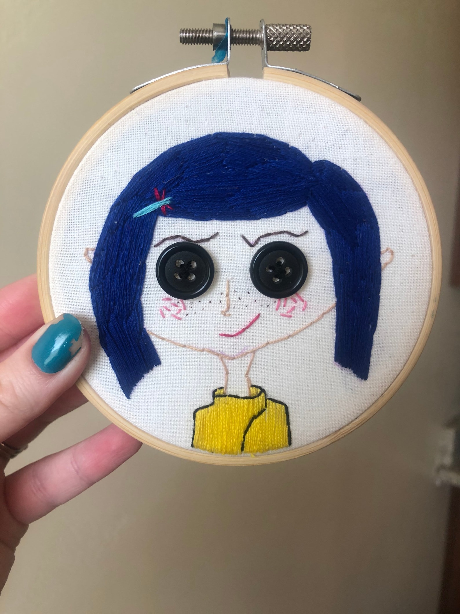 Coraline With Button Eyes - Etsy