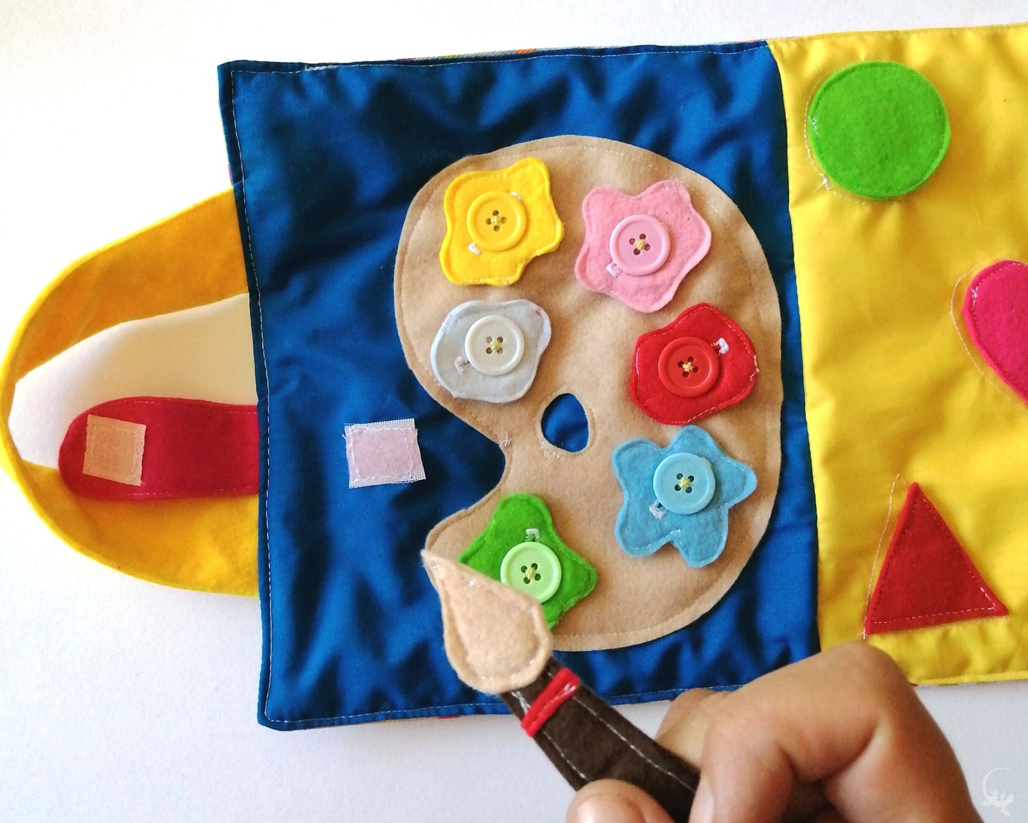 Color Palette Activity With Buttons, Handmade Quiet Book for Kids 3 ...