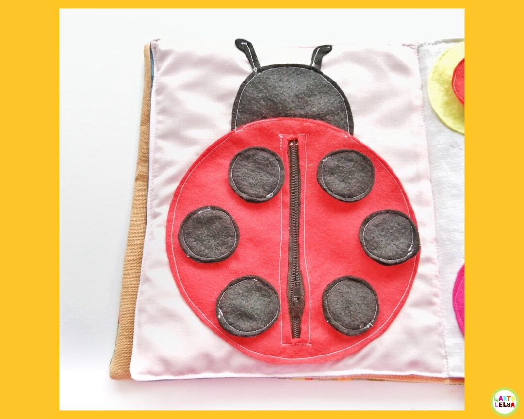 Ladybug Activity With Zipper Personalized Handmade Quiet Book - Etsy