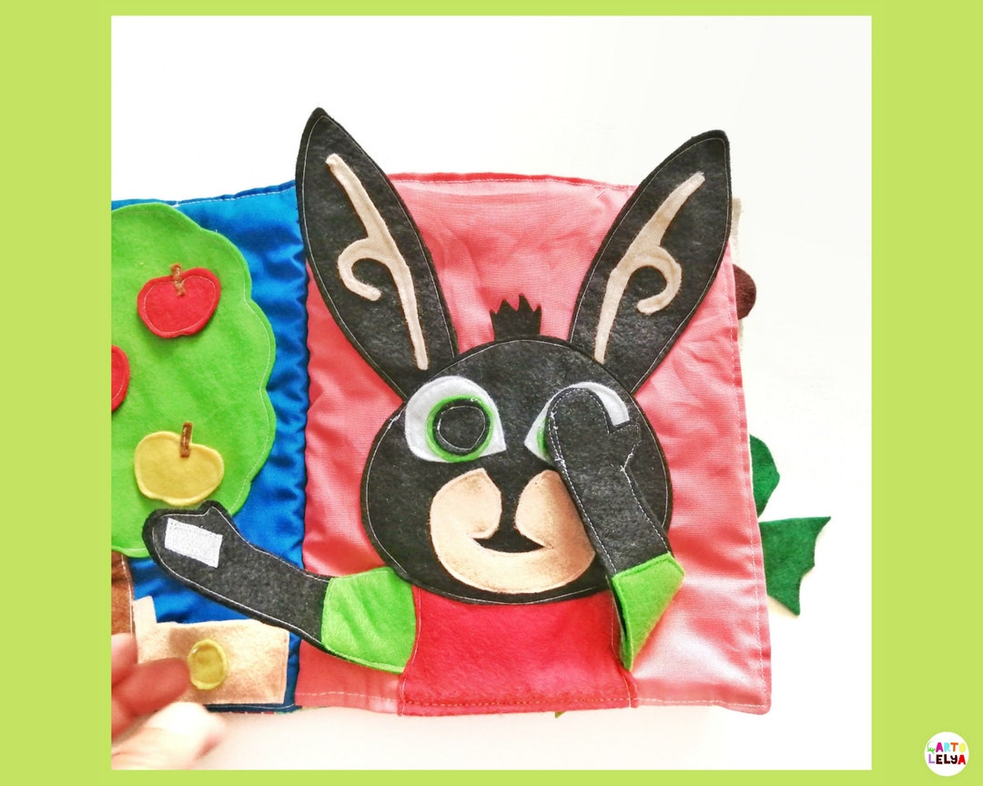 Bing Peek-a-boo Activity, Handmade Quiet Book Sensory Book for Children ...