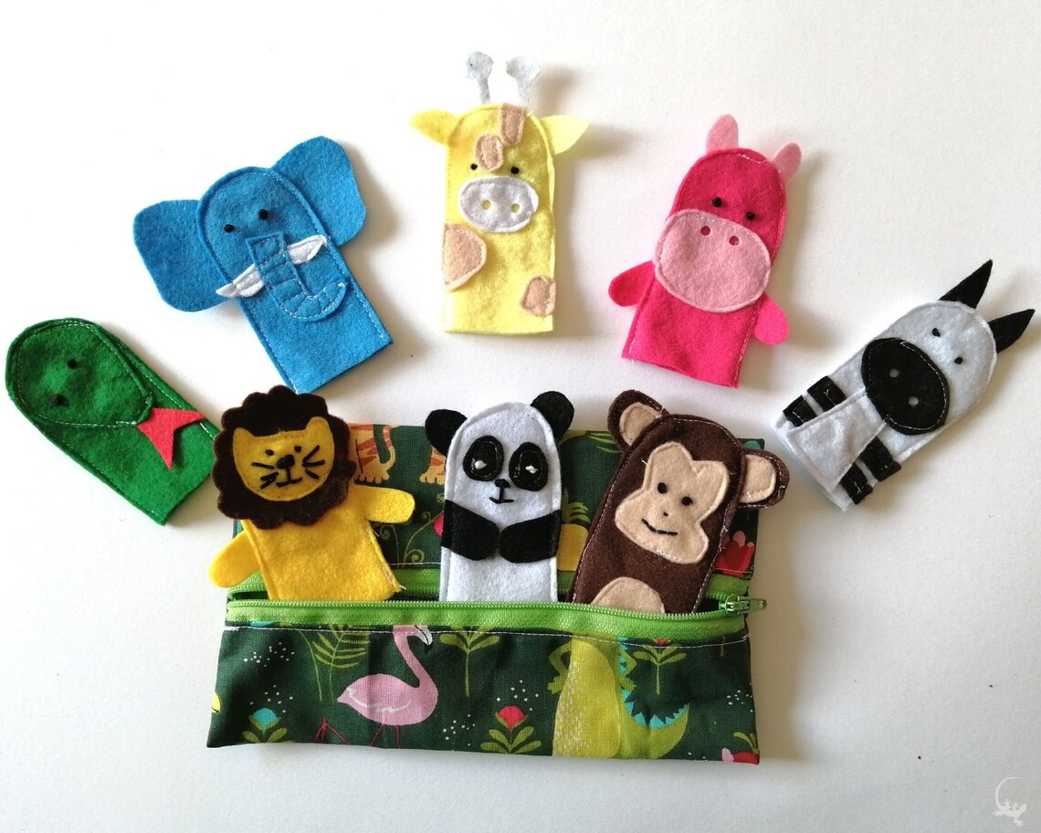 Animal Toe Puppets From the Forest Farm of the Savannah Meadow, Animal ...