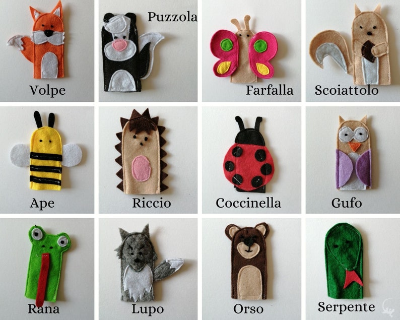 Animal Toe Puppets From the Forest Farm of the Savannah Meadow, Animal ...