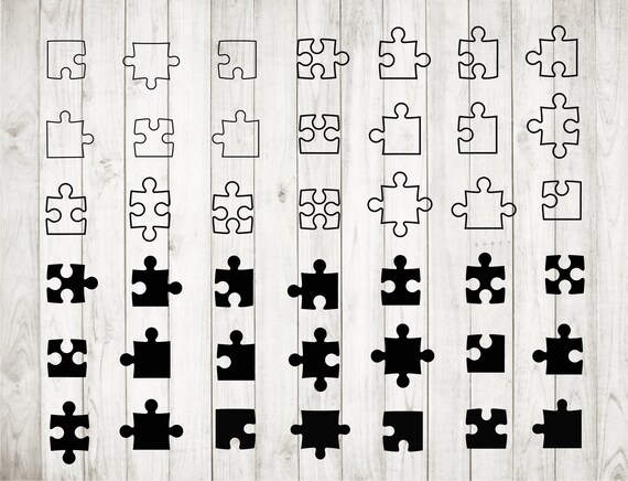 42 X Puzzle SVG Bundle Puzzle Svg Puzzle Clipart Puzzle Cut | Etsy
