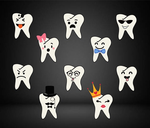 10 x Dientes SVG Paquete diente svg dientes svg dentista | Etsy