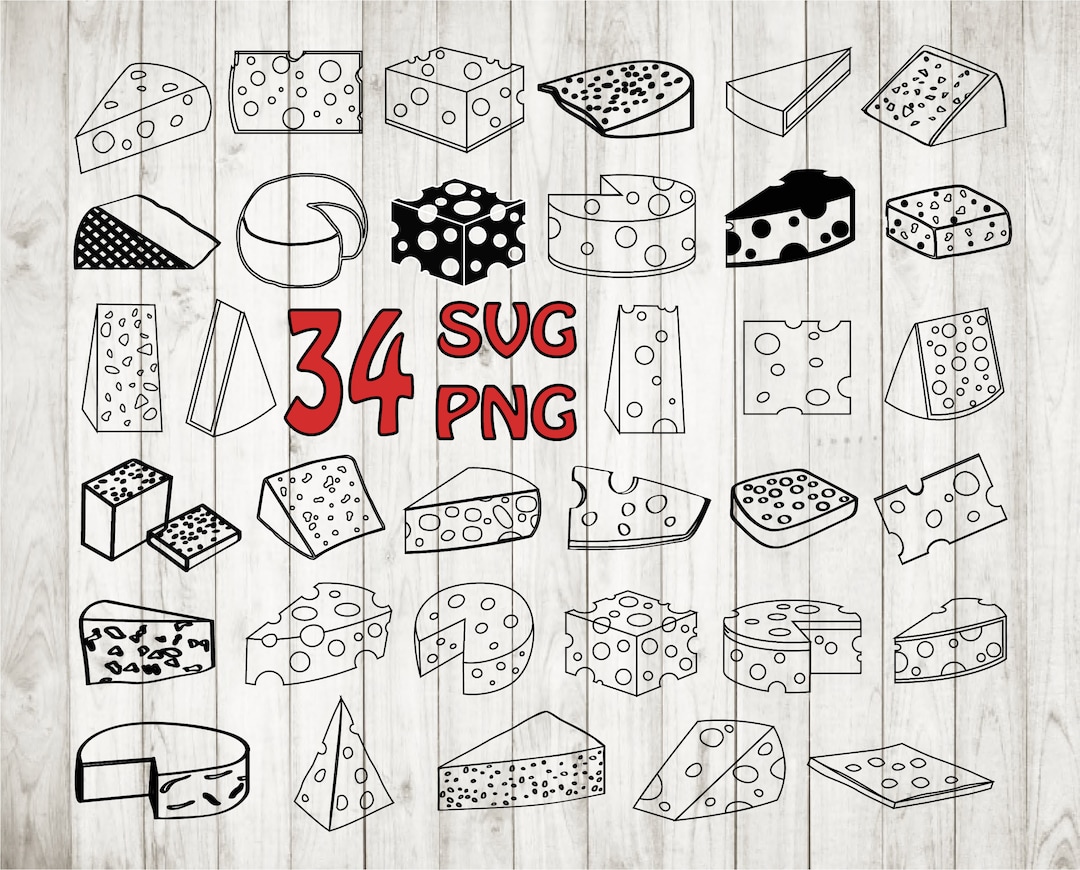 34 X Cheese SVG Bundle, Cheese Svg, Cheese Cut File,cheese Clipart ...