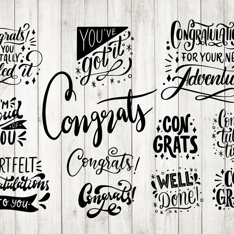 Congratulations Stickers - Etsy
