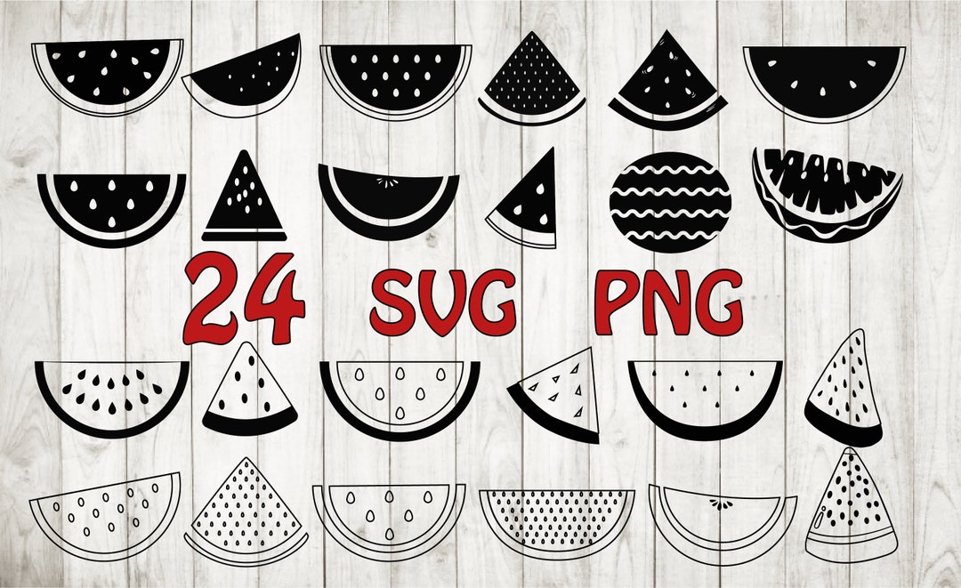24 X Watermelon SVG Bundle,watermelon Silhouette Svg,watermelon Svg ...