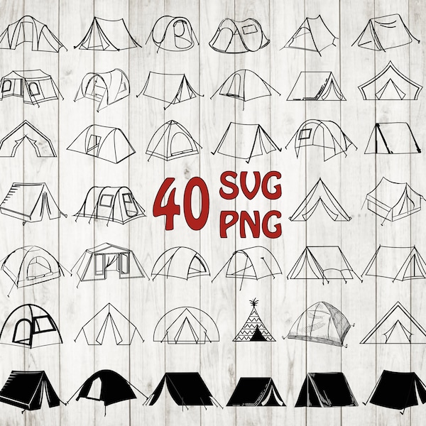 Camping Tent Svg - Etsy
