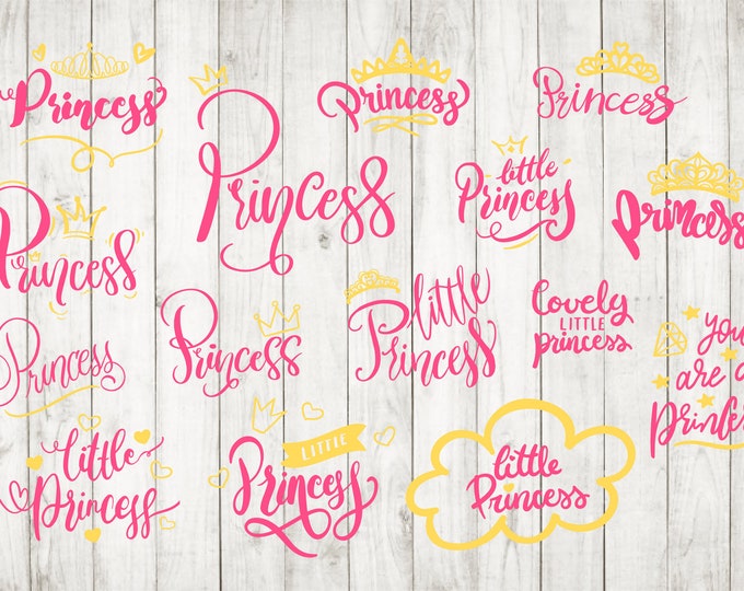 Princess Cut Files, Princess SVG, Princess Clip Art, Princess Paper ...