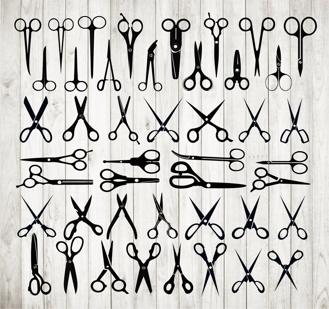 45 X Scissors SVG Bundle, Scissors Clipart, Scissors Cut File, Scissors ...