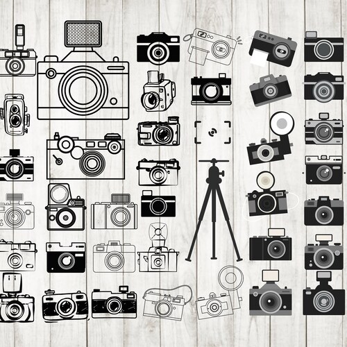 52 X Camera SVG Bundle Camera Silhouettecamera Svgcamera | Etsy