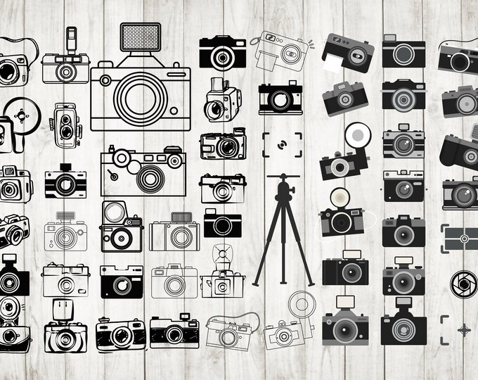 52 X Camera SVG Bundle Camera Silhouettecamera Svgcamera - Etsy