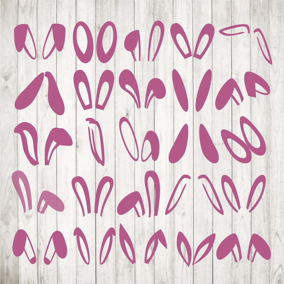 25 x Bunny Ears SVG Bundle easter bunny svg Bunny Ears svg | Etsy