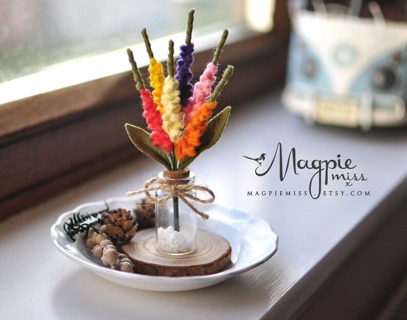 Mini Felt Gladioli Felt Flowers Mother Gift August Birth - Etsy