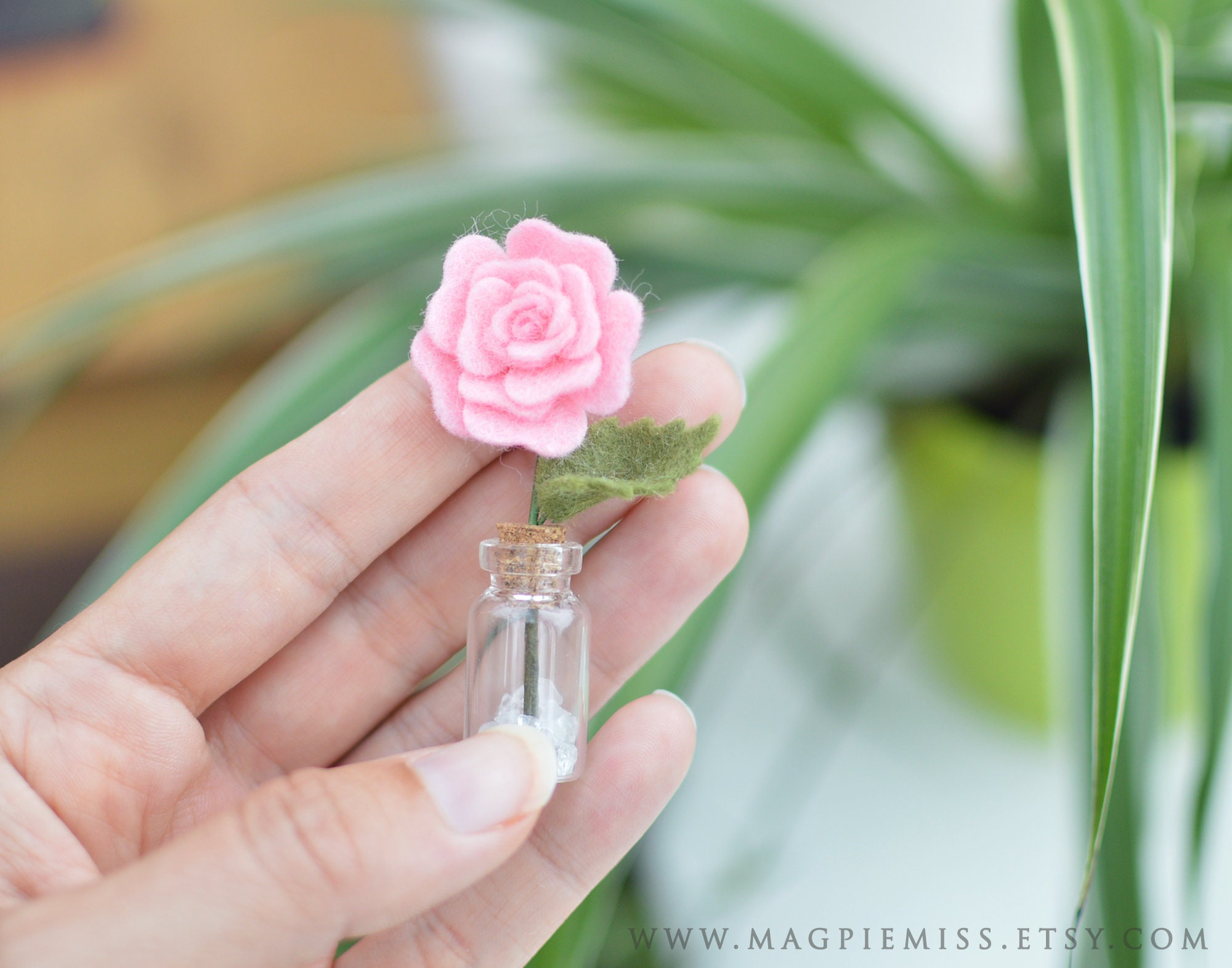 Matchbox Rose Matchbox Gift Felt Rose Mothers Day Flowers - Etsy