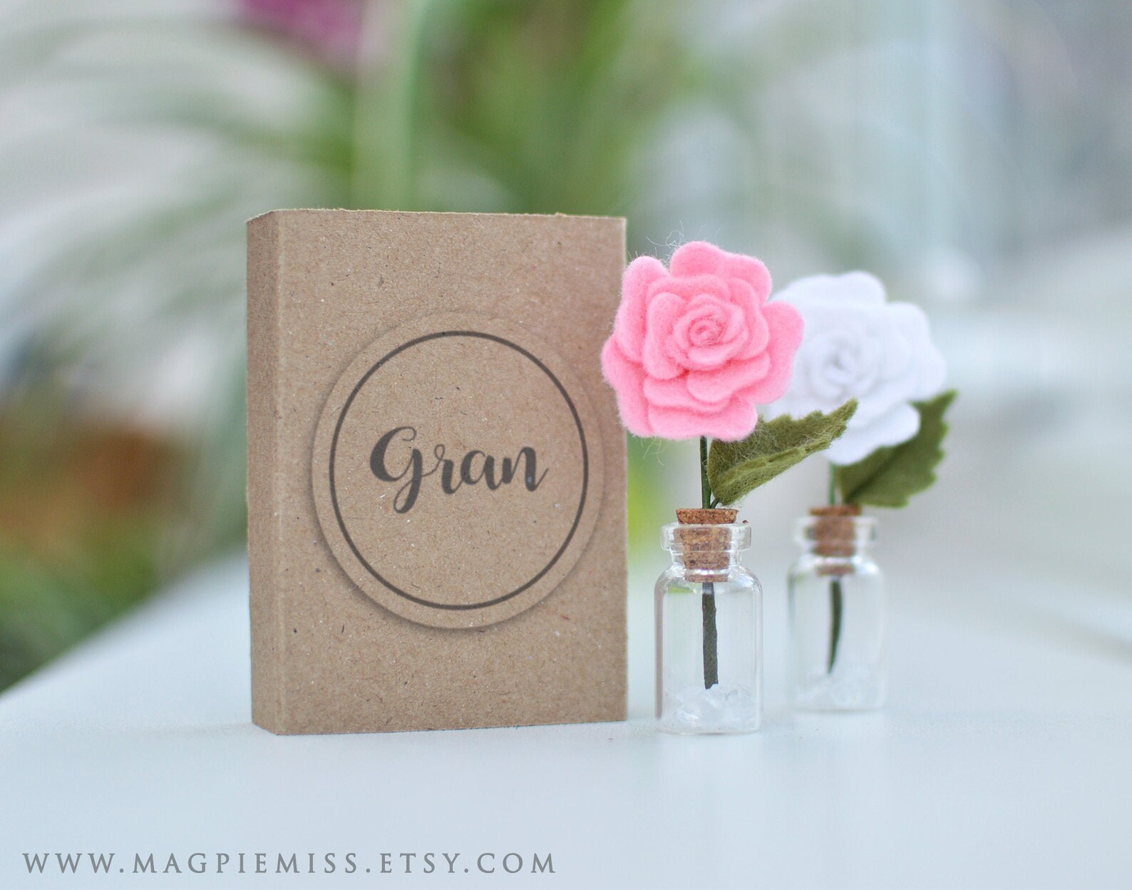 Matchbox Rose Matchbox Gift Felt Rose Mothers Day Flowers - Etsy