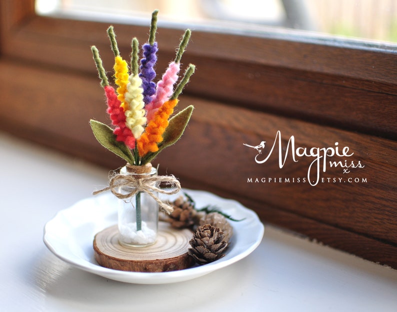 Mini Felt Gladioli Felt Flowers Mother Gift August Birth - Etsy