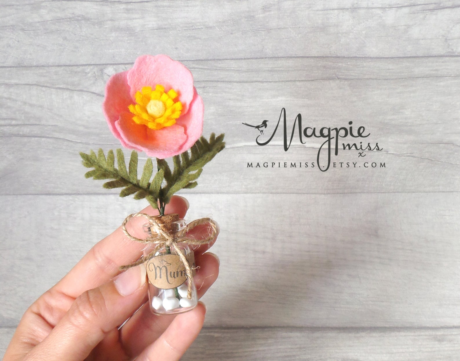 Mini Felt Flowers Flower Gift Wedding Favors Mum Gift Desk - Etsy