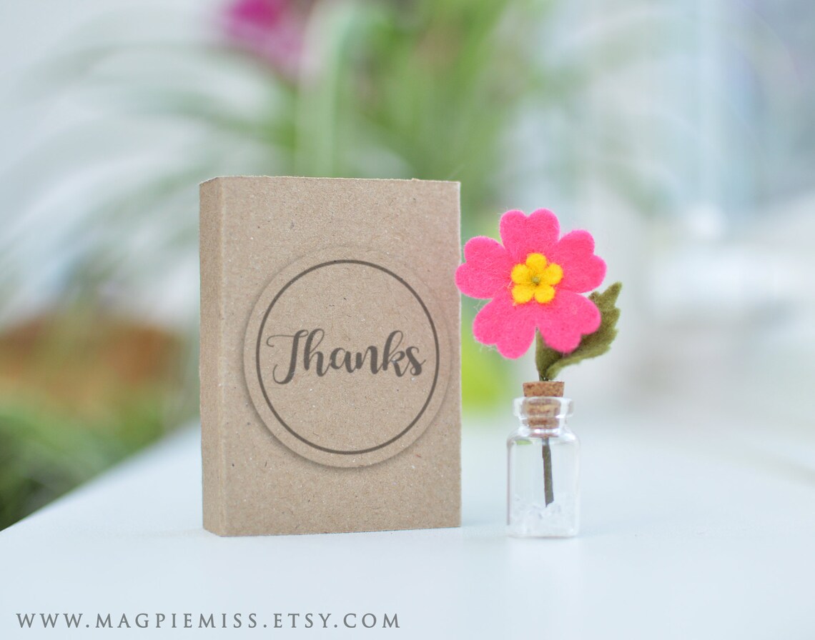 Primrose Gift Matchbox Gift Felt Primrose Mothers Day - Etsy