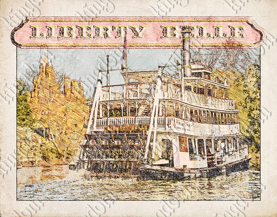 Disney Liberty Belle Sketch Print - Etsy