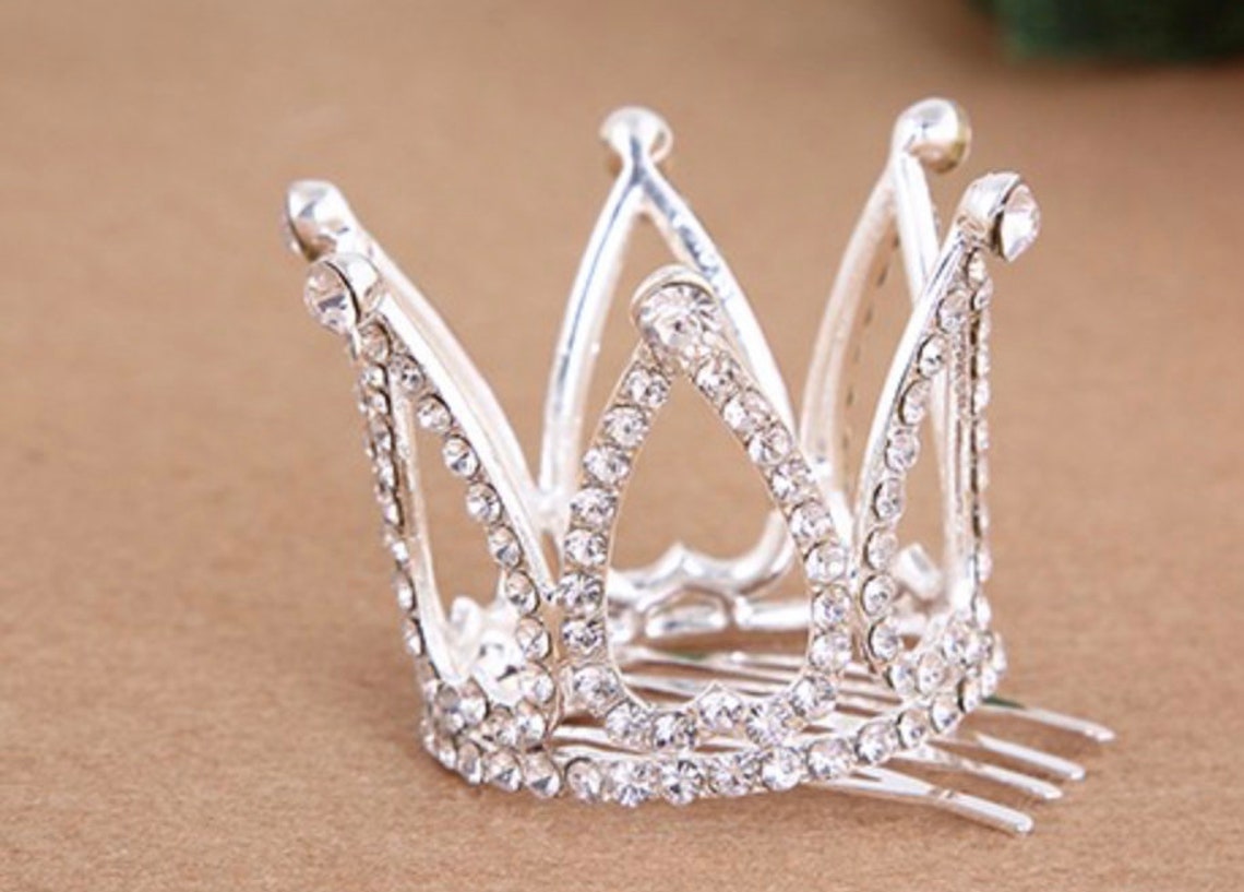 Mini Tiara Wedding Crown Hair Accessories Crystal Girls Women’s Mini ...
