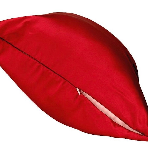 Red Satin Pillows - Etsy
