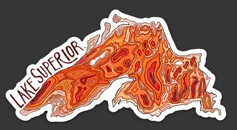 Sticker - Lake Superior Agate - Etsy