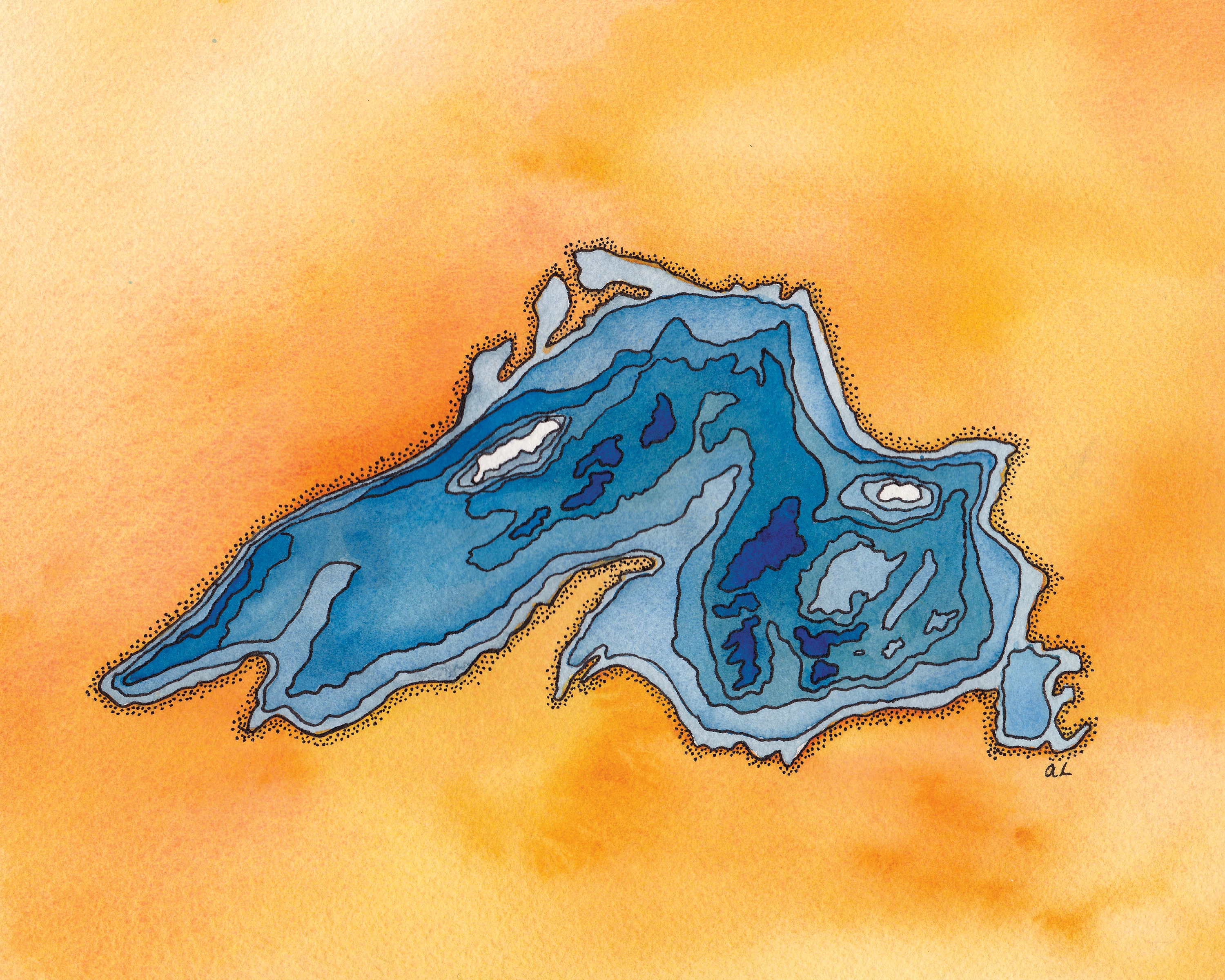 Lake Superior Depth Chart - Etsy