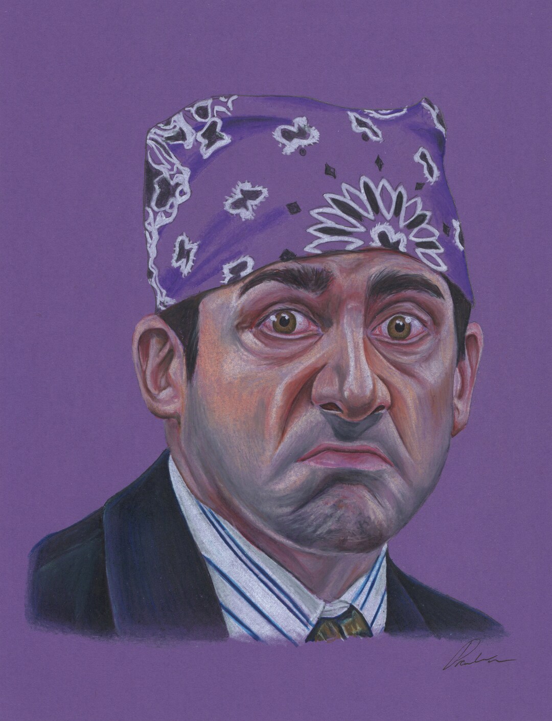 The Office Prison Mike - Michael Scott Portrait Print - Etsy
