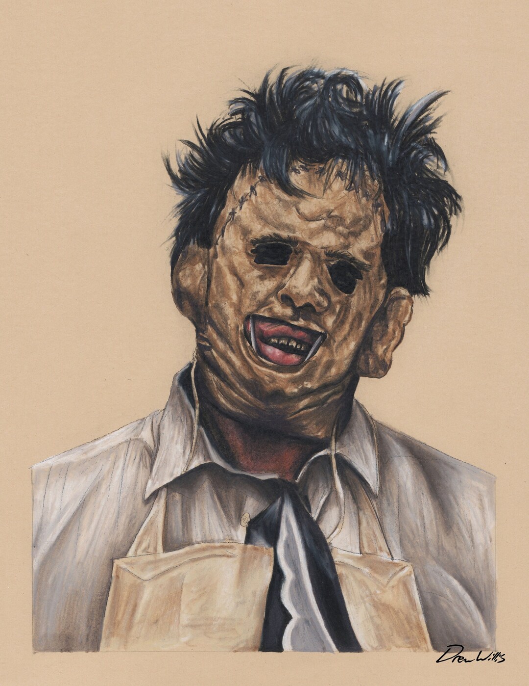 Leatherface Texas Chainsaw Portrait Print - Etsy