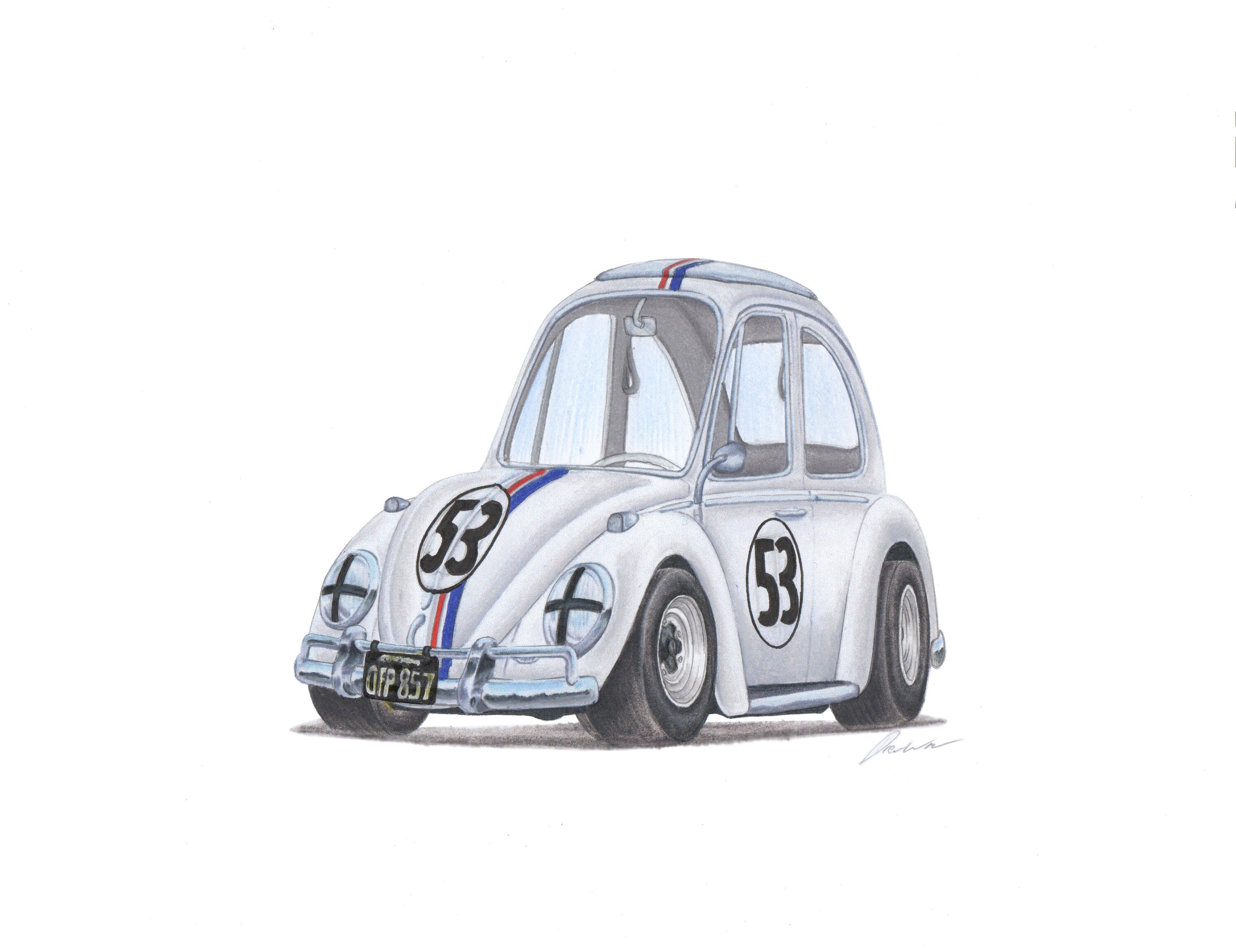 Herbie Car Drawing