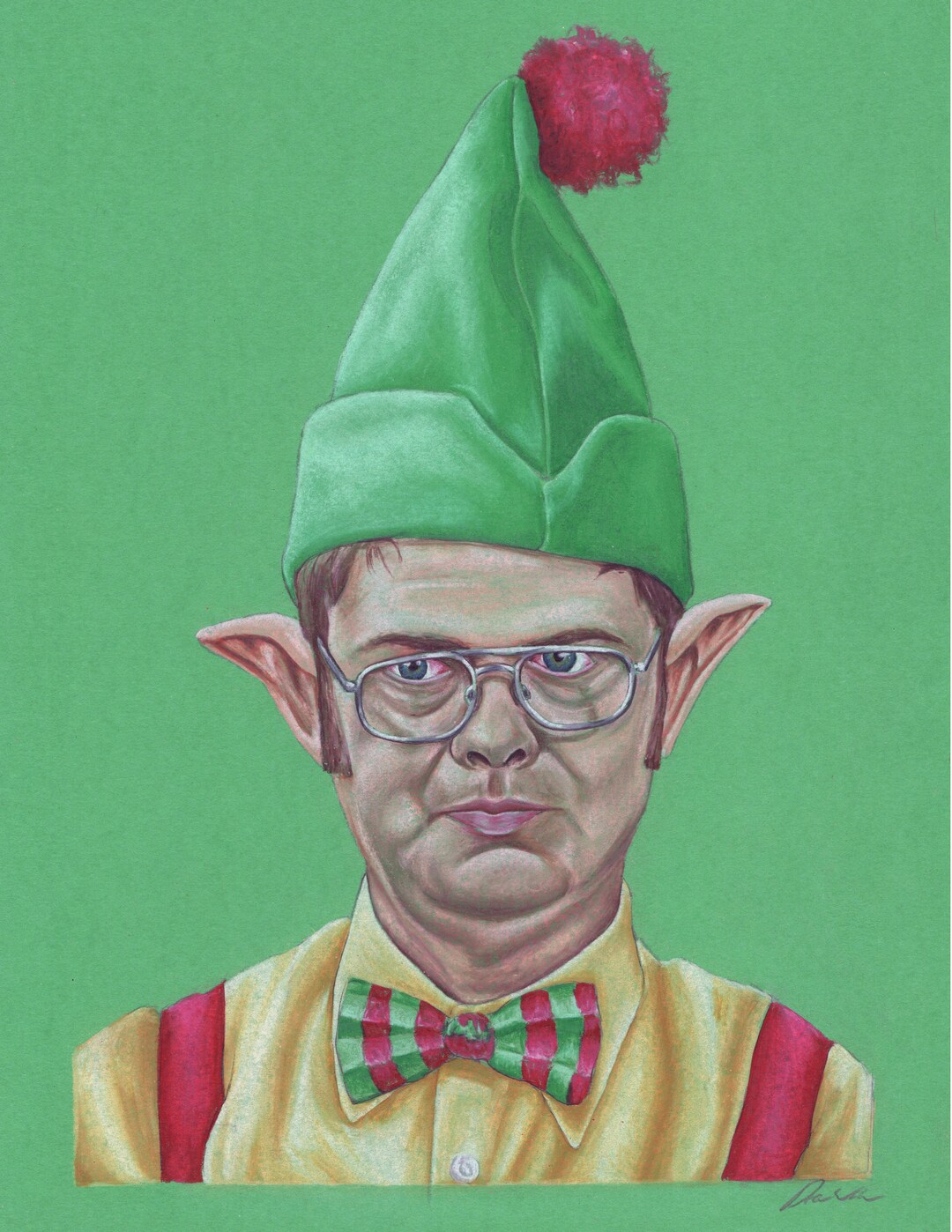 The Office Dwight Christmas Elf - Etsy