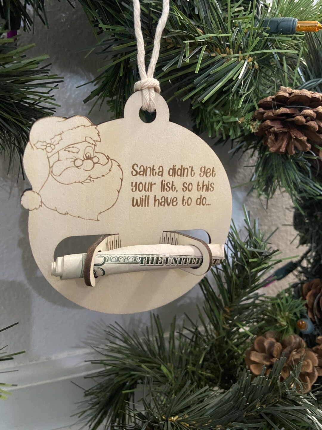 Santa Money Clip Holder Christmas Ornament SVG PNG Laser Cut File - Etsy
