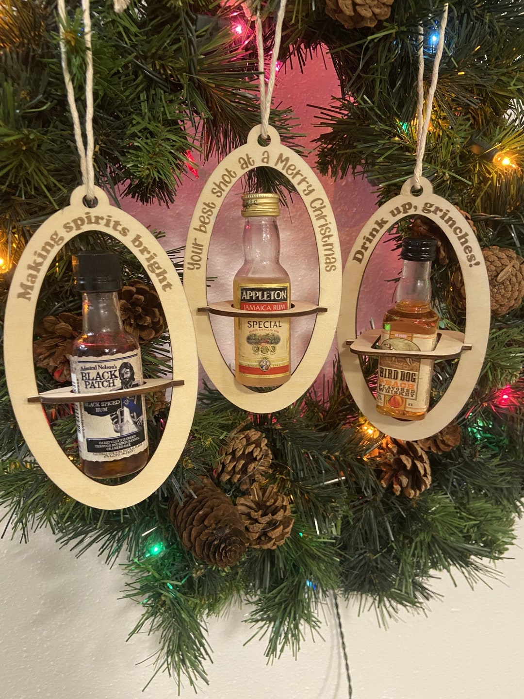 Shooter Liquor Bottle Holder Oval Ornament Set SVG Laser Cut File - Etsy