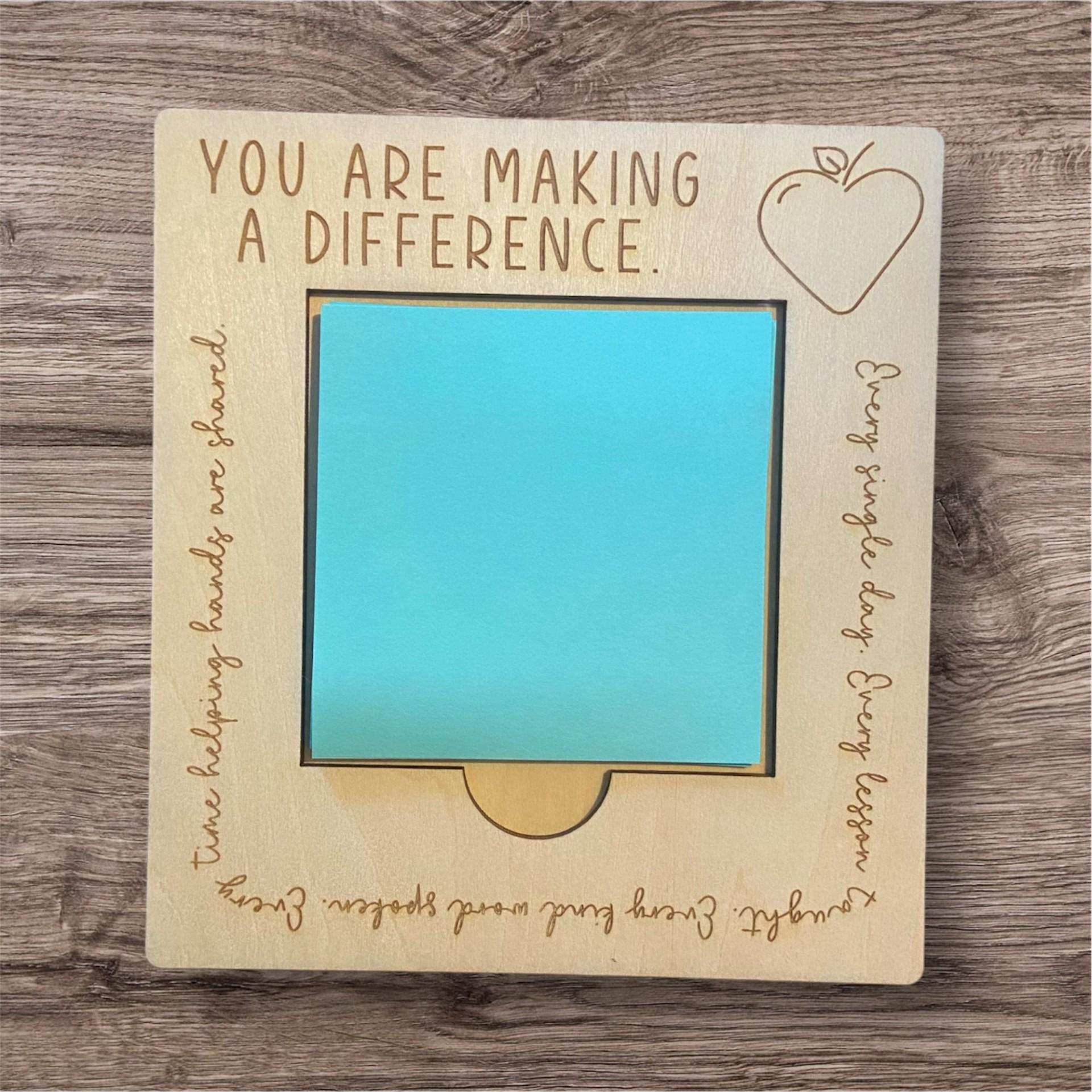 Teacher Appreciation Post It Note Holder Digital File 9 Editable ...