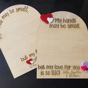 Handprint Sign Valentine's Day Grandparent Mother Father Decor Gift SVG ...