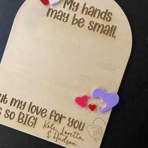 Handprint Sign Valentine's Day Grandparent Mother Father Decor Gift SVG ...