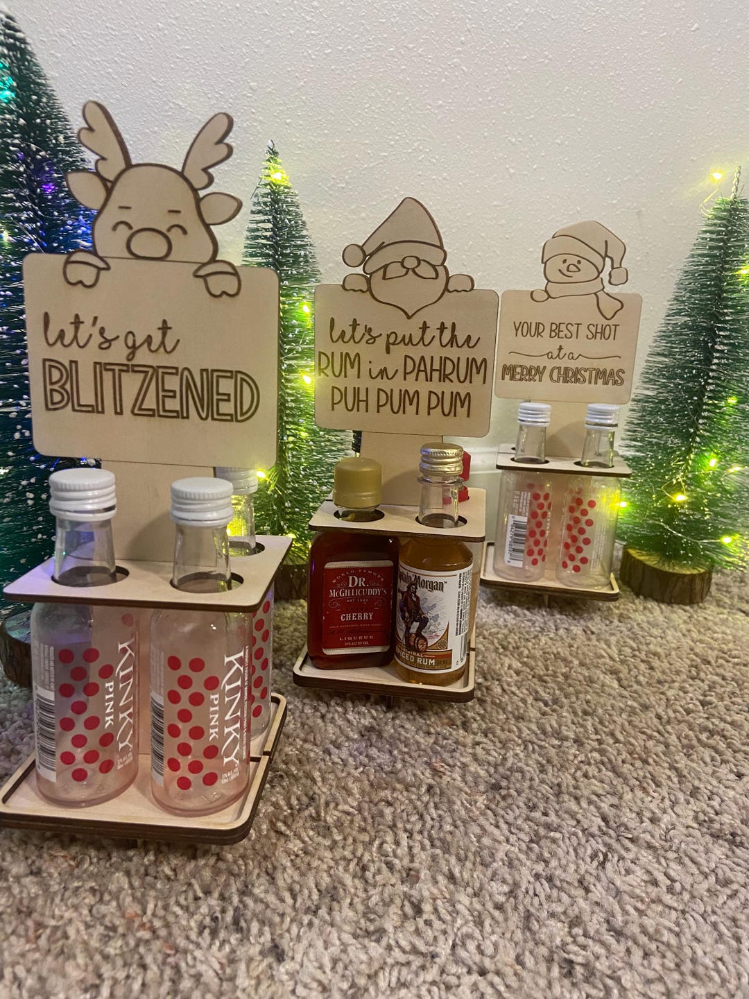 Holiday Shooter Carrier Christmas Mini Liquor Bottle Gift Funny SVG ...