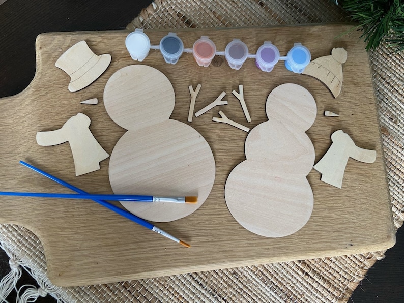 Build a Snowman Paint Kit SVG PNG Laser Cut File - Etsy