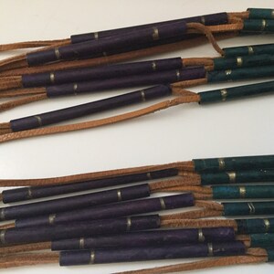 Multi Strand Beaded Long Leather Necklace W Large Metal - Etsy