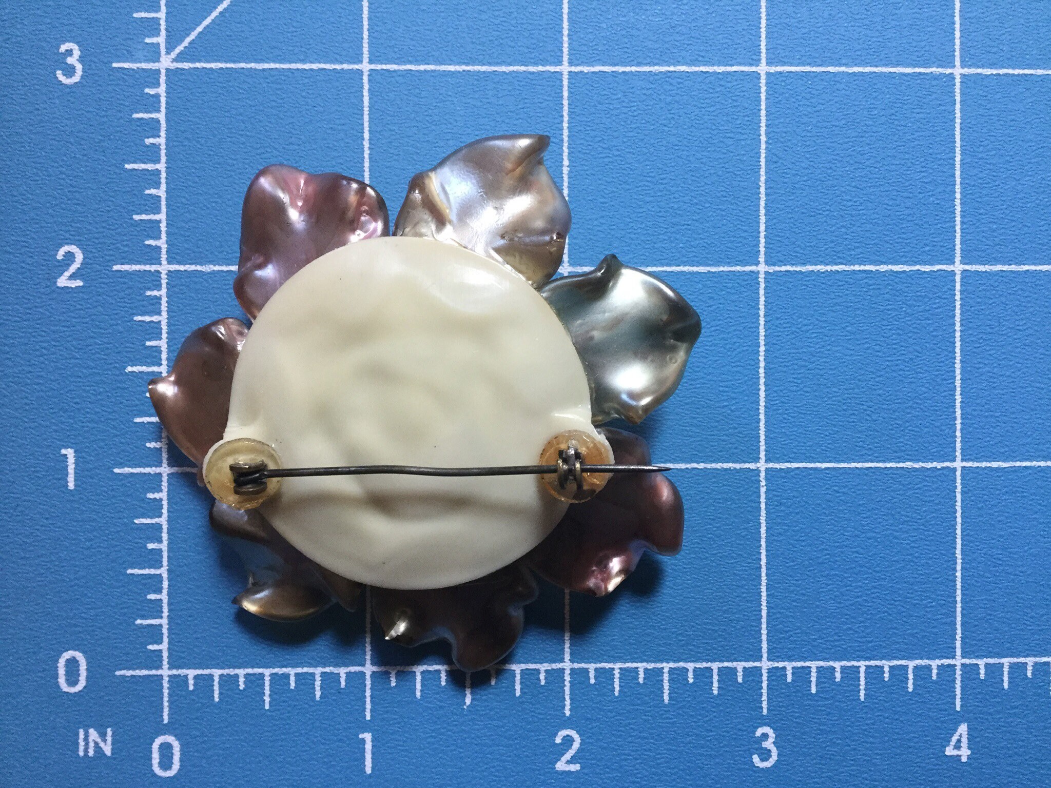Large Plastic Pastel Flower Brooch Delicate Retro Cellulose - Etsy UK