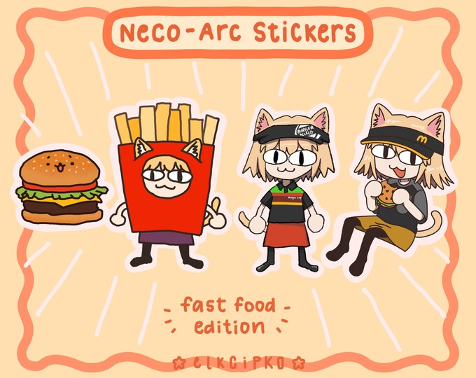 Neco-arc Stickers Fast Food Edition - Etsy