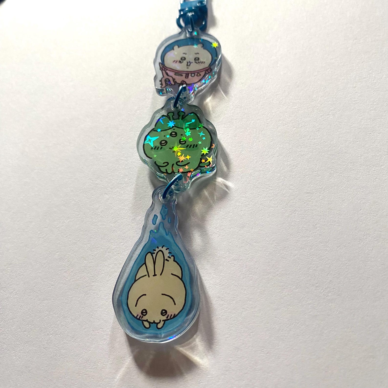 SPACE CHIIKAWA Holographic Acrylic Linked Charm Keychain - Etsy